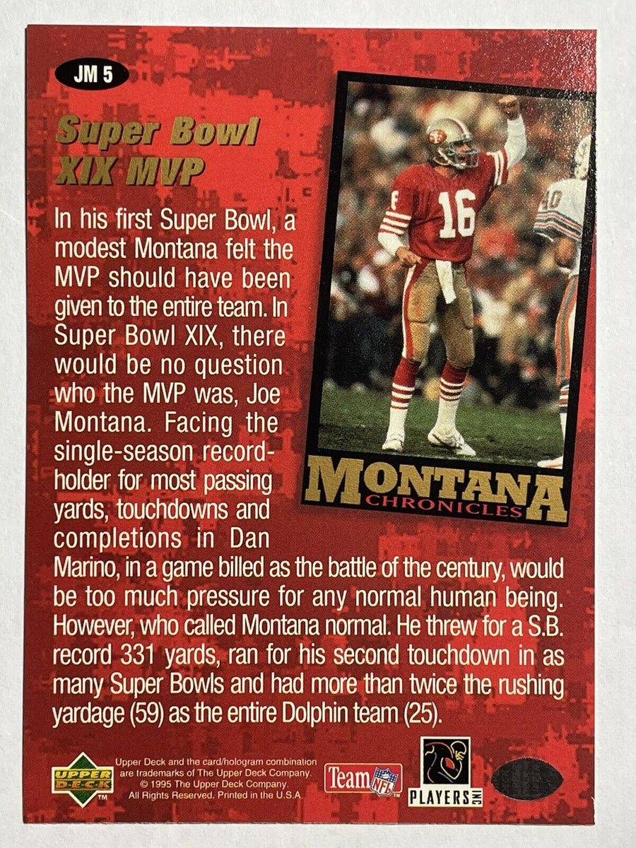 Joe Montana 1995 Chronicles Collector's Choice Series Mint Card #JM5 ...