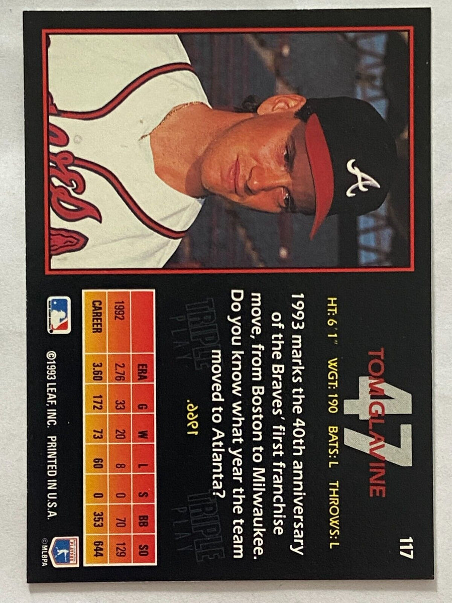 Tom Glavine 1993 Donruss Triple Play Series Mint Card #117 | The ...