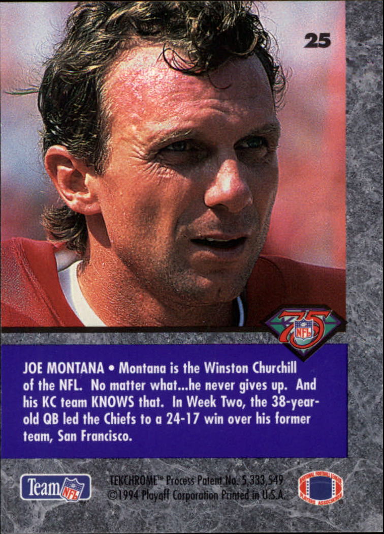 Joe Montana 1994 Playoff Contenders Series Mint Card #25 | The Strictly ...