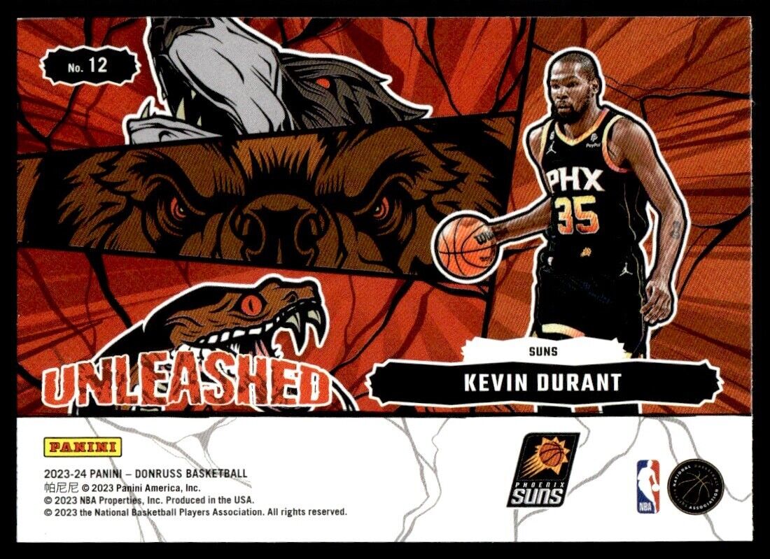 Kevin Durant 2023 2024 Donruss Unleashed Mint Card #12 | The Strictly ...