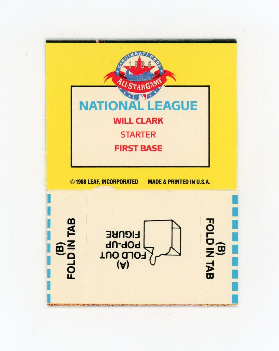 Will Clark 1988 Leaf Pop Up Series Mint Card | The Strictly Mint Card ...