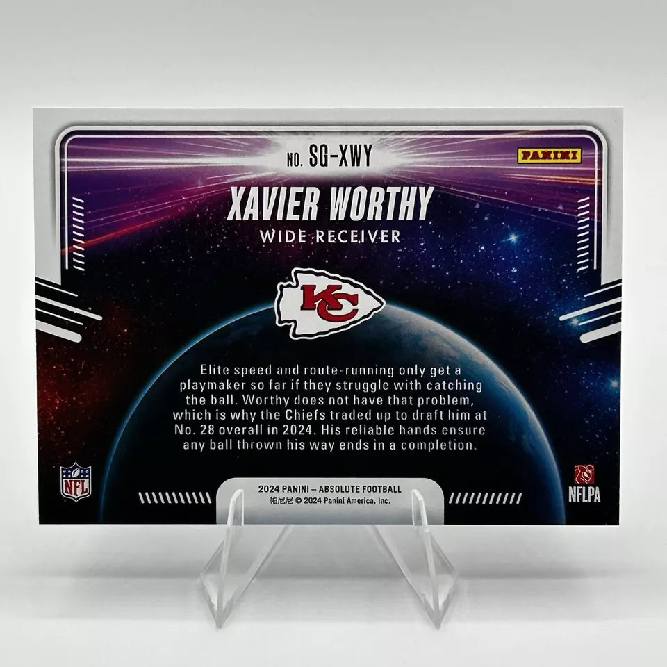 Xavier Worthy 2024 Panini Absolute Star Gazing Series Mint Rookie Card ...