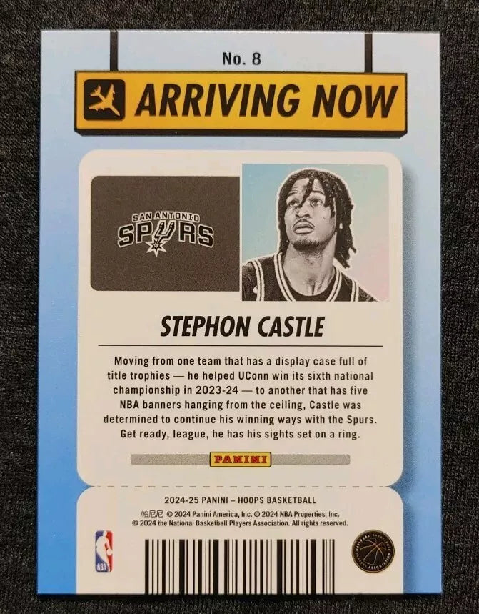Stephon Castle 2024 2025 Hoops Arriving Now Series Mint Card #8 | The ...