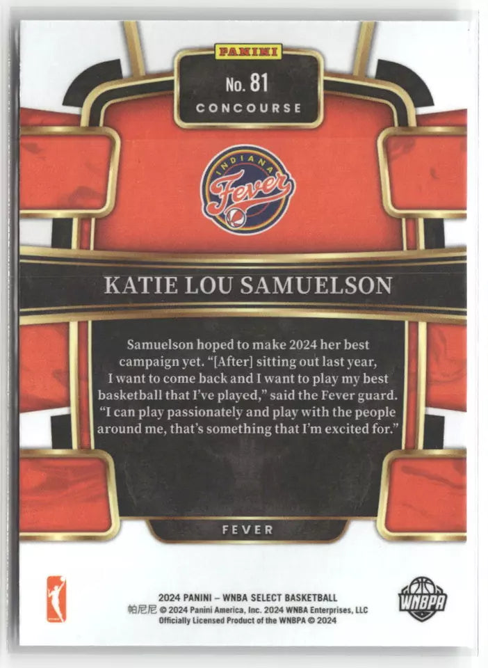 Katie Lou Samuelson 2024 Panini Select WNBA Series Mint Card #81 | The ...