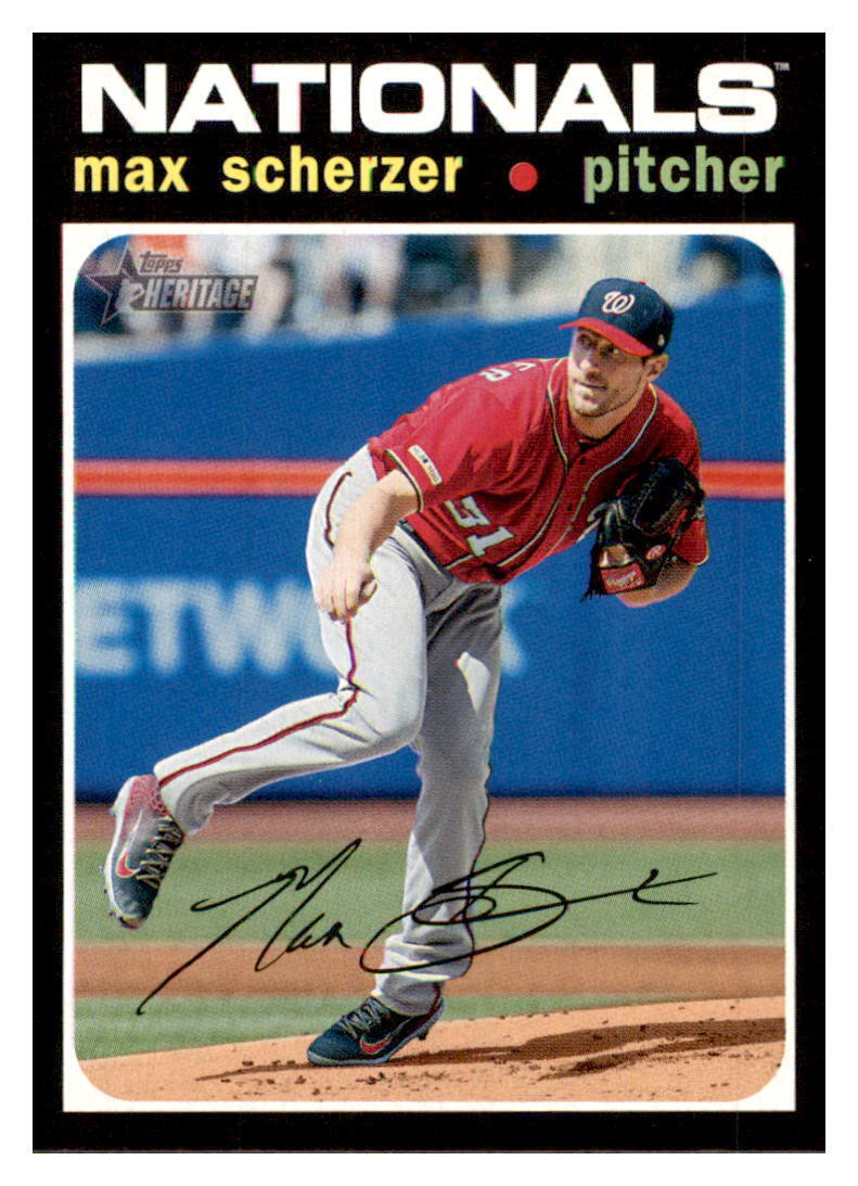 Max Scherzer 2020 Topps Heritage Series Mint Card #82 | The Strictly ...