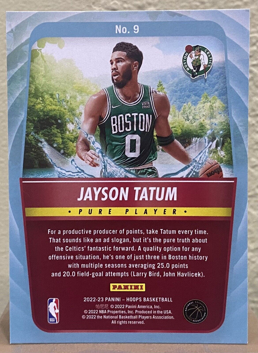 Jayson Tatum 2022 2023 Panini Hoops Pure Players Series Mint Card #9 ...