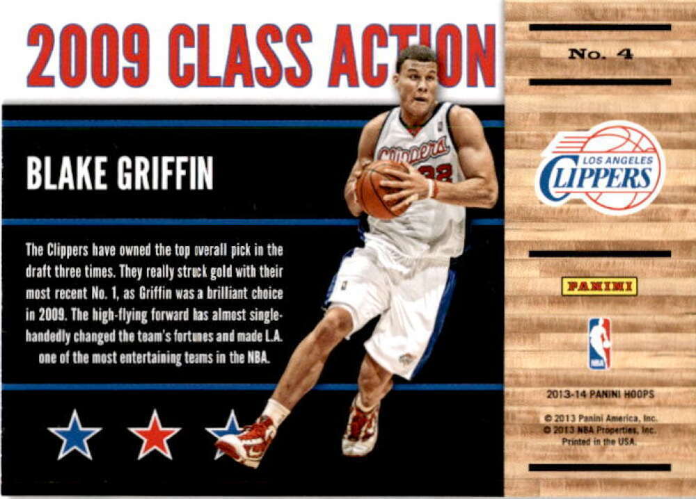 Blake Griffin 2013 2014 NBA Hoops Class Action Series Mint Card #4 ...